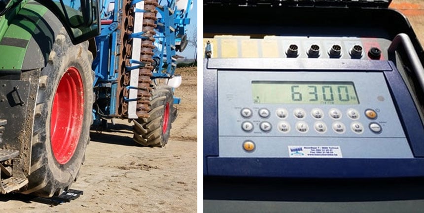 How does load transfer impact the rear tyres of a tractor?